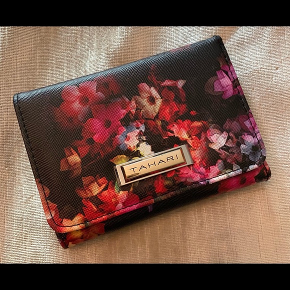 Tahari | Bags | Tahari Floral Epi Wallet Trifold Wallet | Poshmark